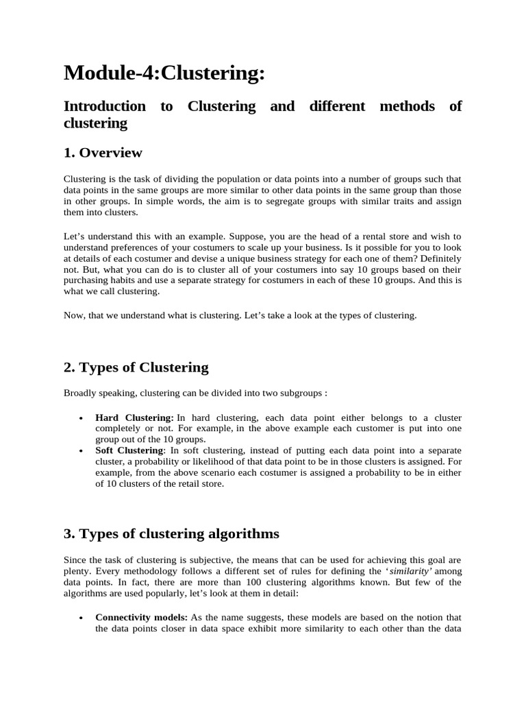 Ifferent Methods Of Clustering Pdf Cluster Analysis Data Mining