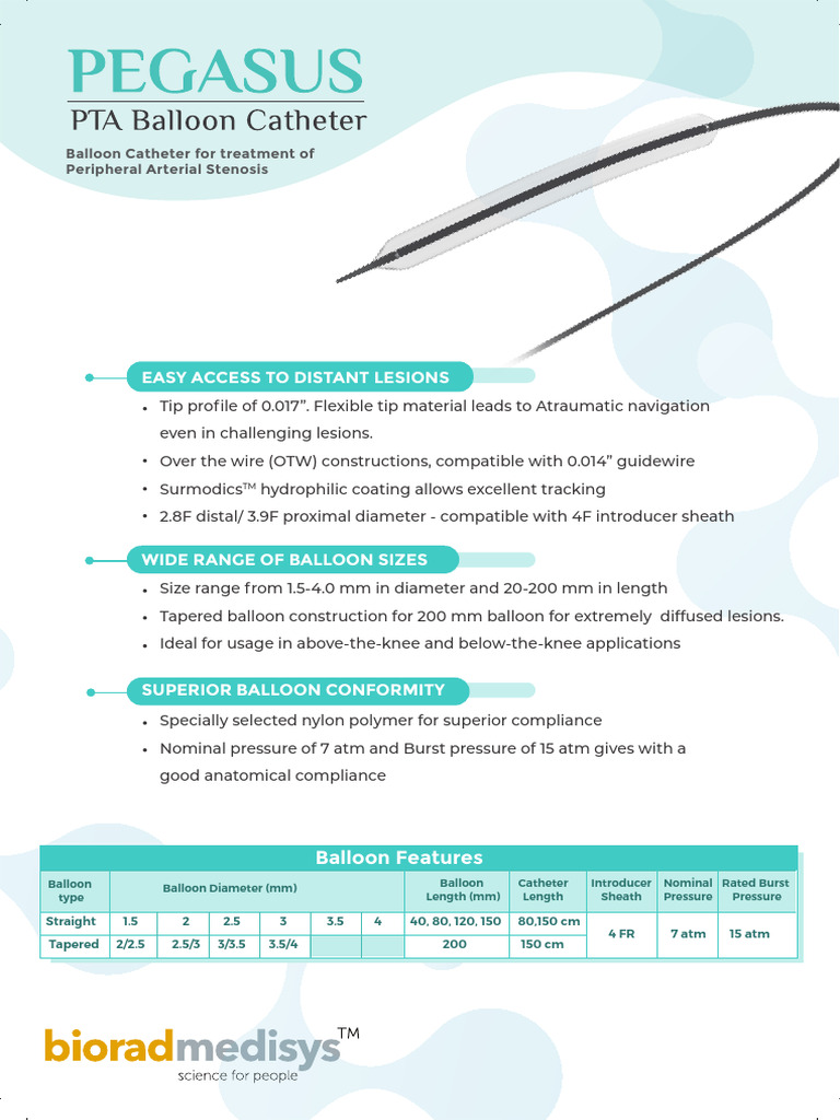 Optitorque Diagnostic Catheter Overview | PDF | Catheter | Balloon