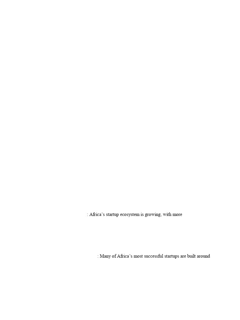 Successful African Startups Overview Pdf Startup Company Small