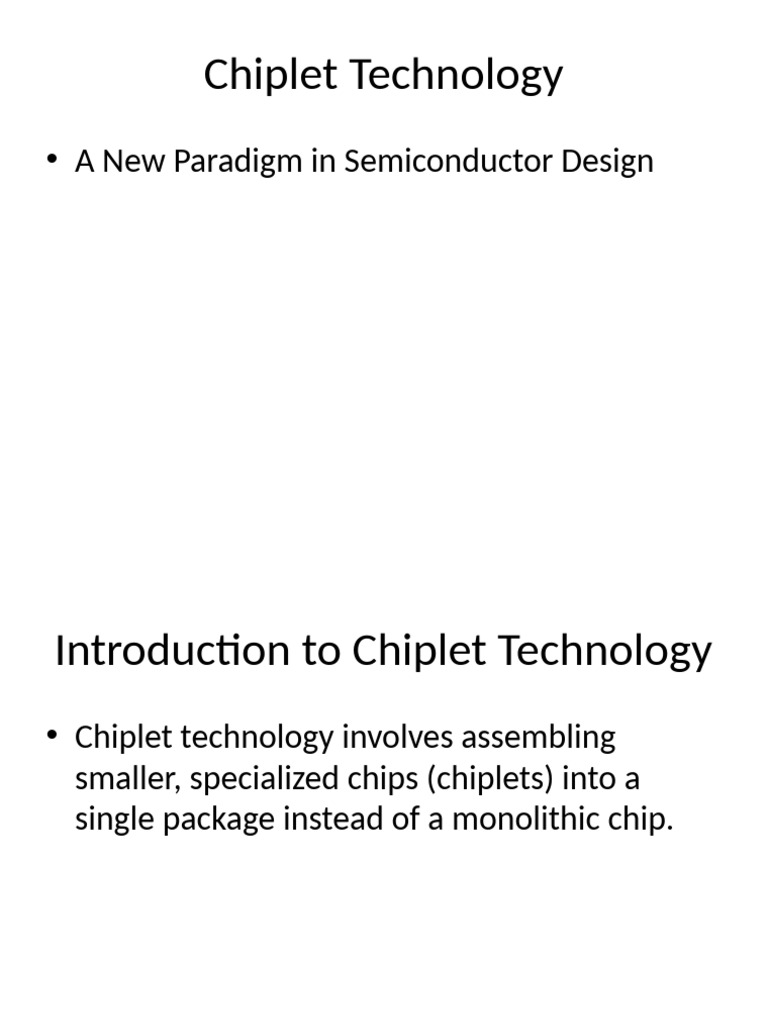 Chiplet Technology | PDF