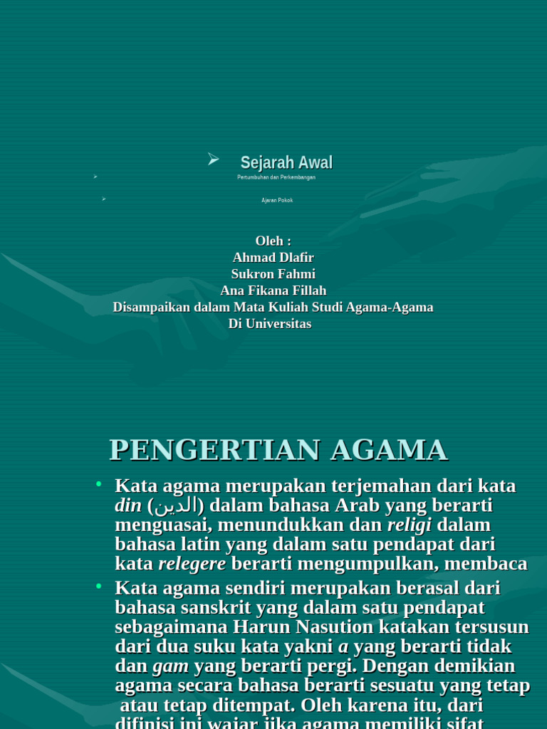 Agama Dan Pengertian Agama Dalam Berbagai Bentuknya | PDF