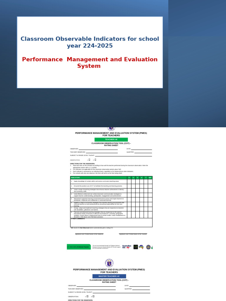 Classroom Observation Tools | PDF | Learning | Teachers