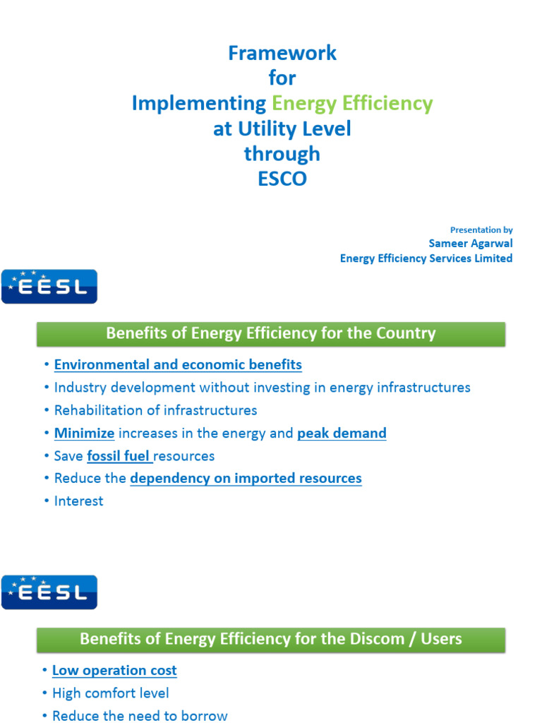 Framework For Implementing Energy Efficiency Scheme at Utility Level ...