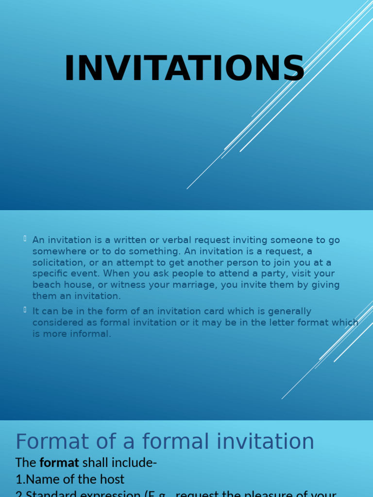 Formal Invitation and RSVP Guidelines | PDF | Linguistics