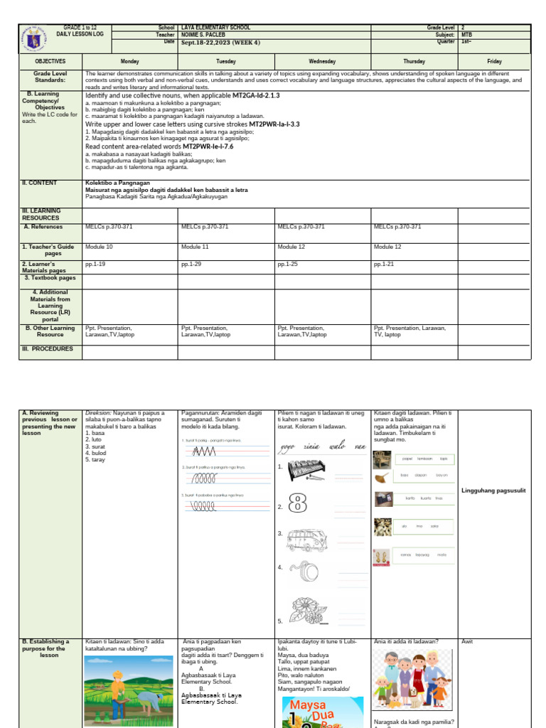 DLL-mtb 2 Q1 -W4- iloko | PDF
