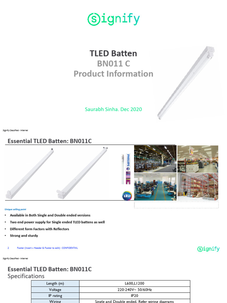 451.essential TLED Batten BN011 GM | PDF | Electrical Engineering | Electricity