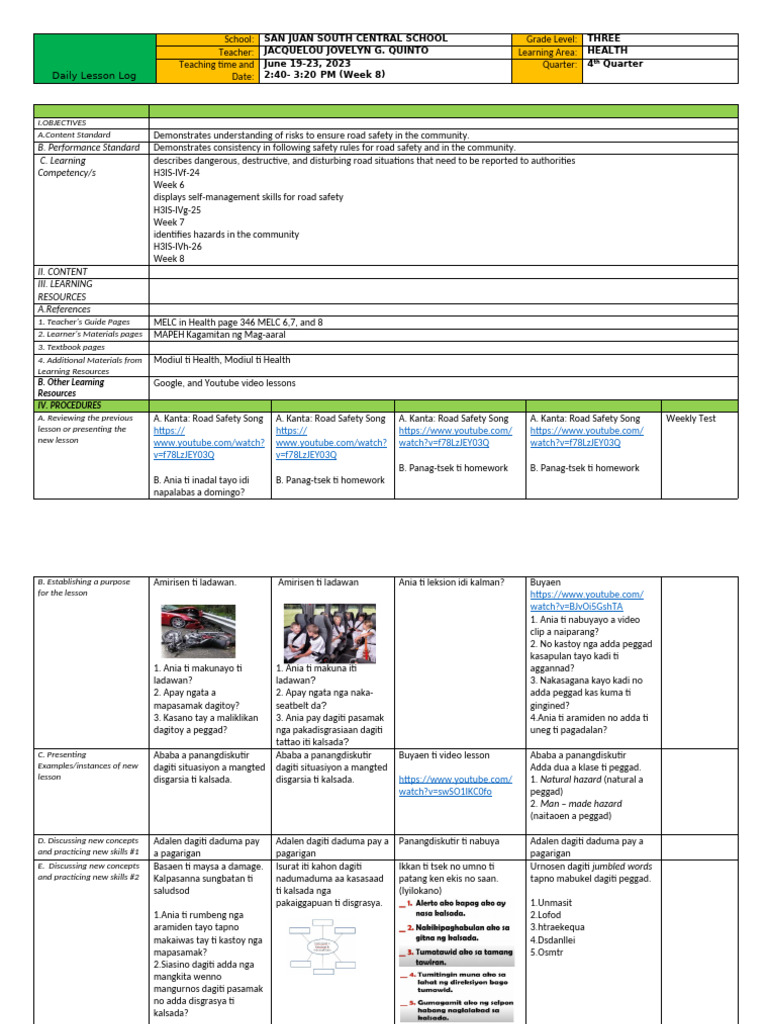 DLL Health Q4 W8 | PDF