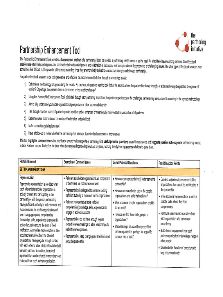 4 - Partnership Enhancement Tool | PDF | Leadership | Expert