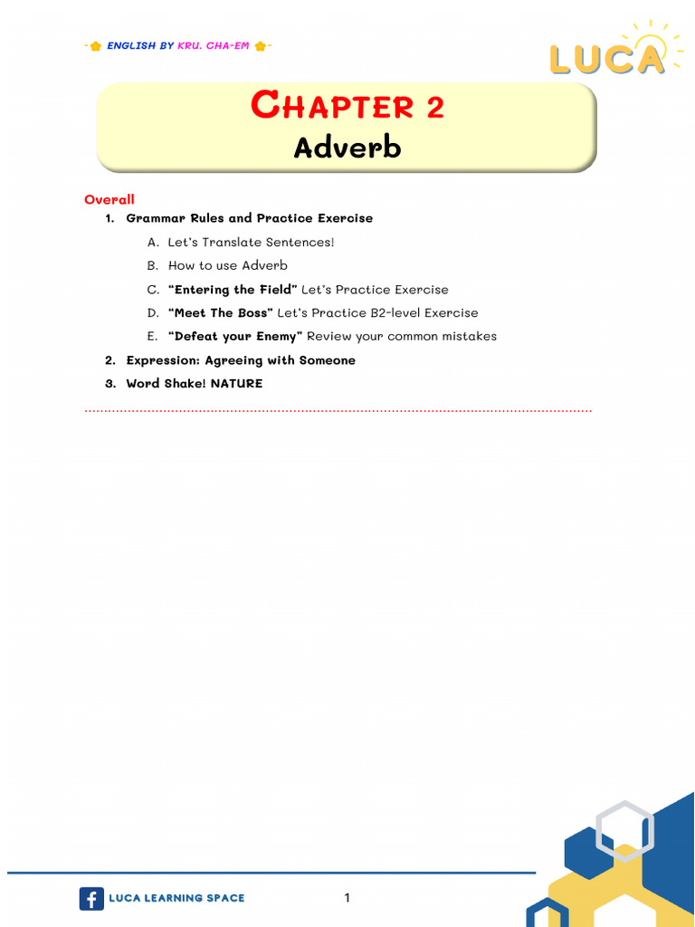 Chapter 2 P.5 S2 - 24 | PDF | Adverb | Syntax