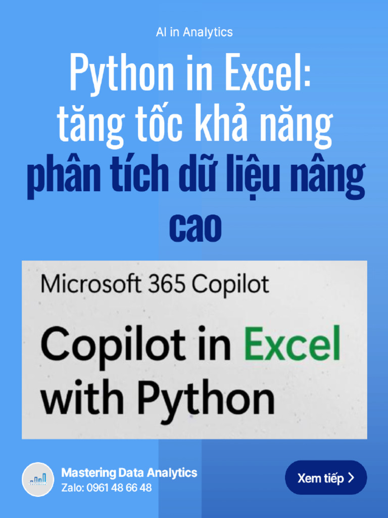 MDA - Python in Excel | PDF