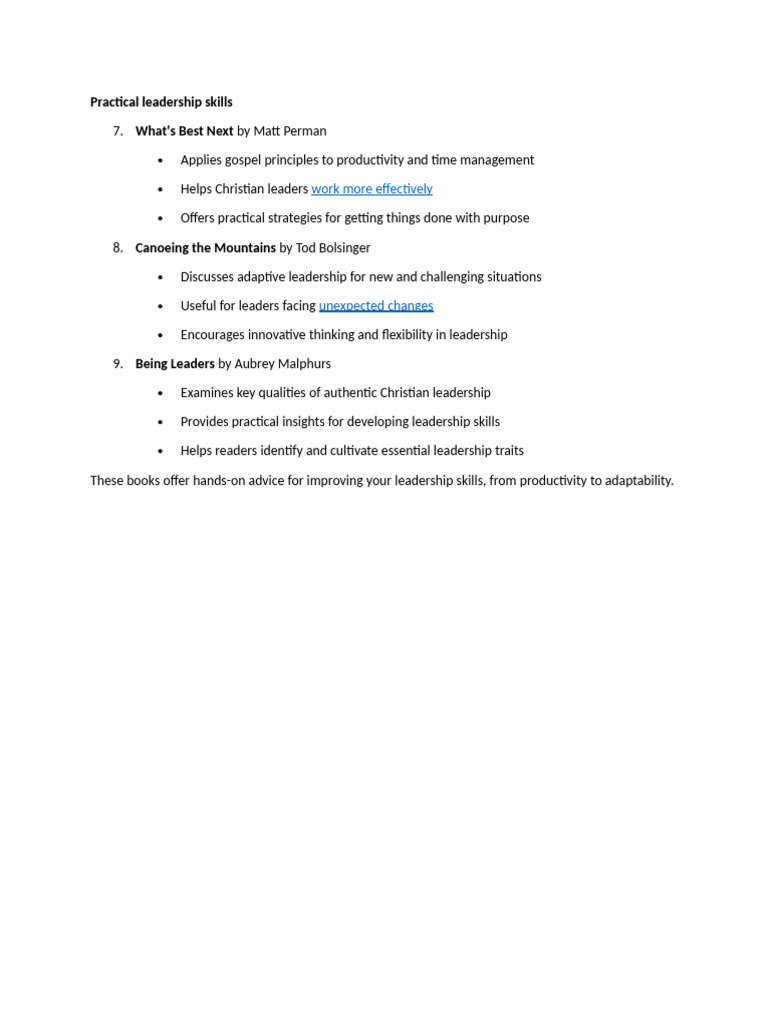 Practical Leadership Skills | PDF