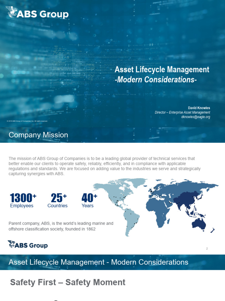 Asset Lifecycle Management - Modern Considerations | PDF | Asset Management | Reliability ...