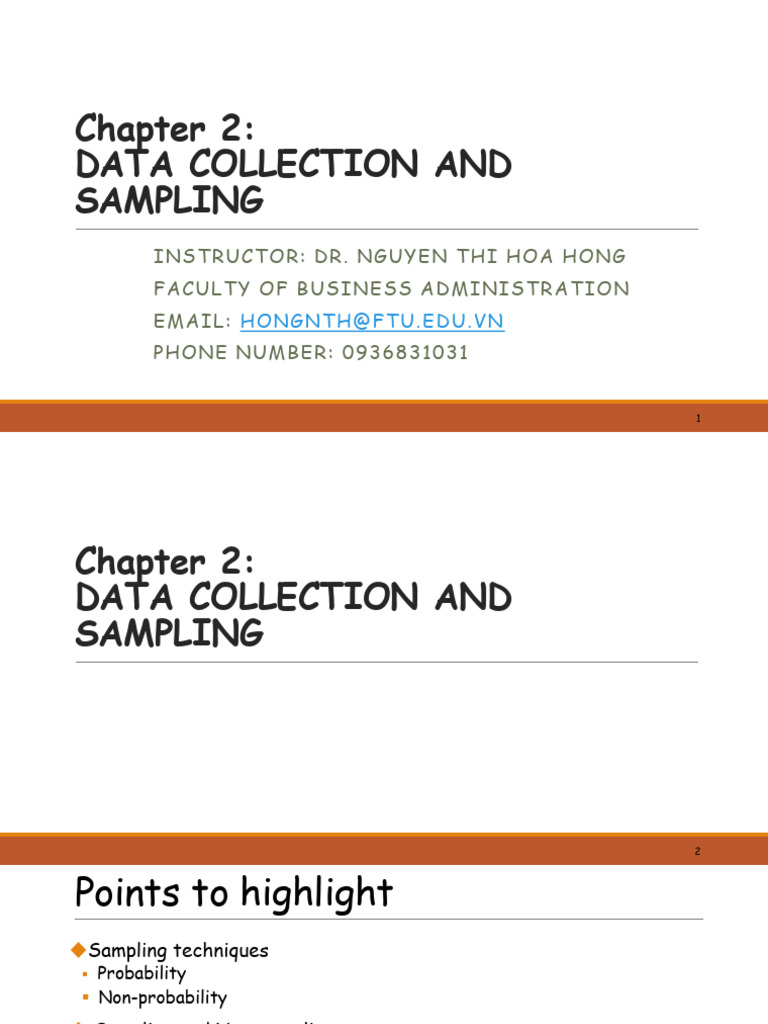 Chapter 2 - Data Collection and Sampling - Student | PDF | Sampling (Statistics) | Survey ...