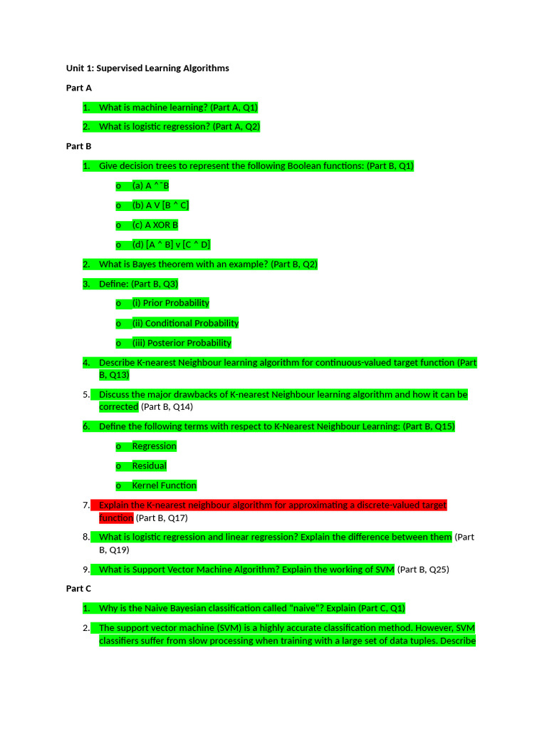 ML Question Bank 6th Sem | PDF | Support Vector Machine | Cluster Analysis
