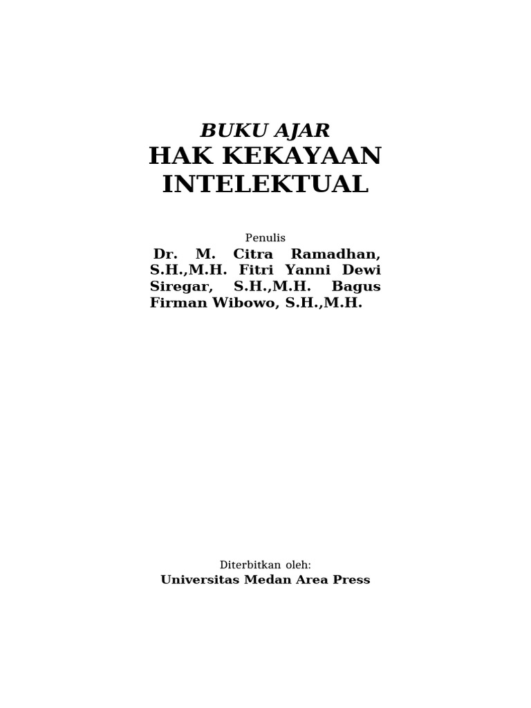 Buku Ajar HKI | PDF