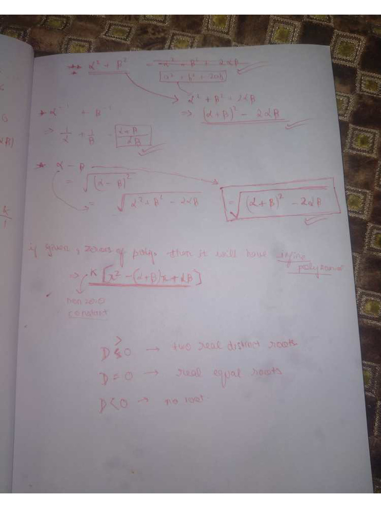 MATHS Important Notes 3 | PDF
