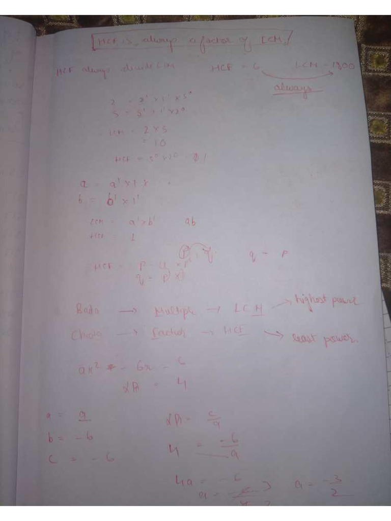 MATHS Important Notes 5 | PDF
