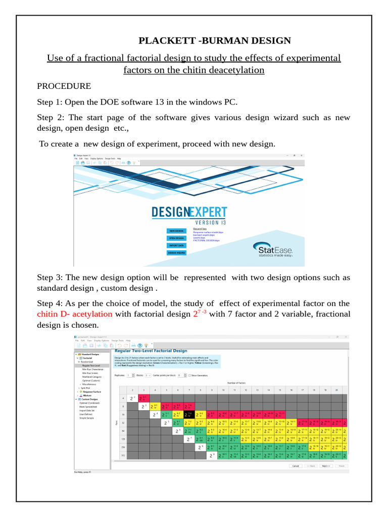 Plackett Burman Design | PDF