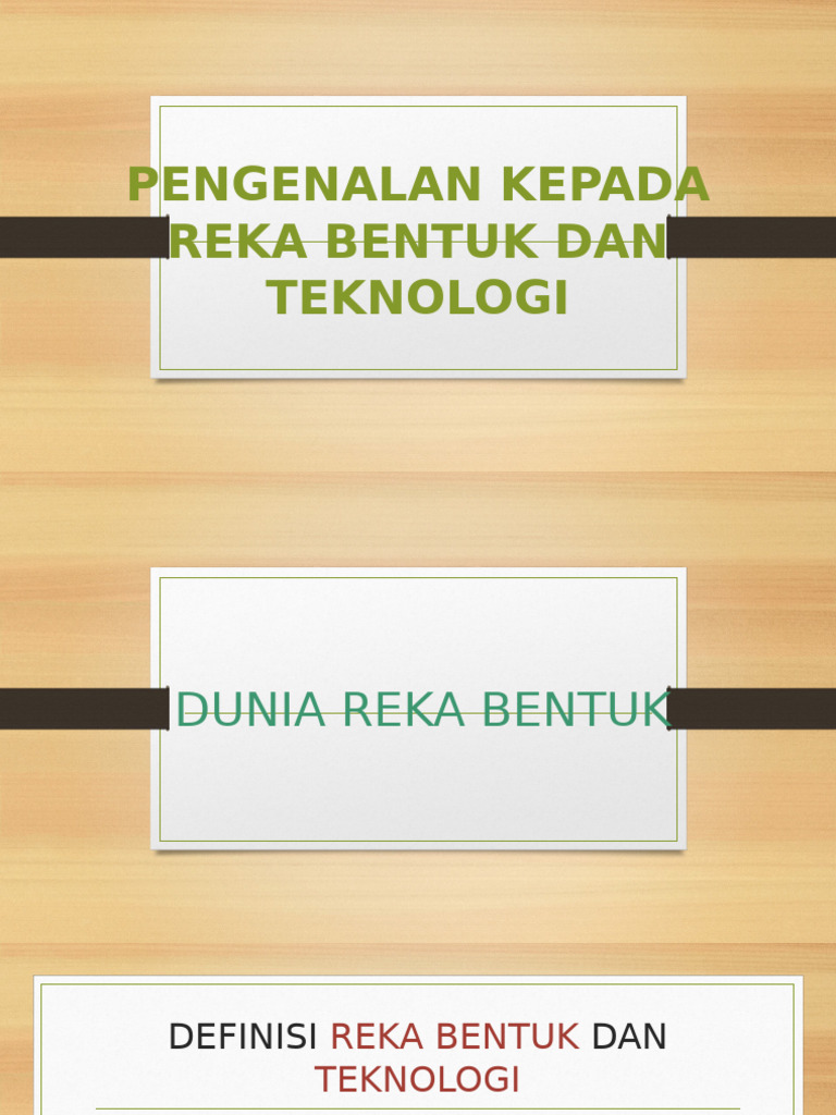 Pengenalan Kepada Reka Bentuk Dan Teknologi | PDF