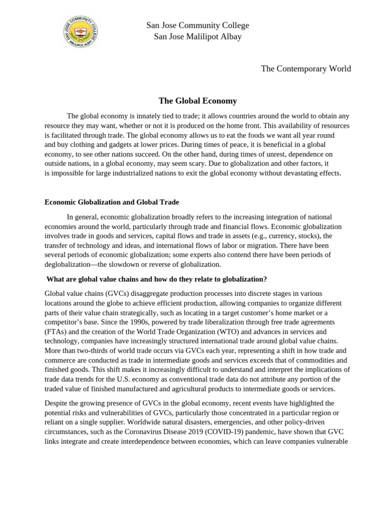 Midterm GE 3 Module 1 | PDF | Labour Economics | Foreign Direct Investment