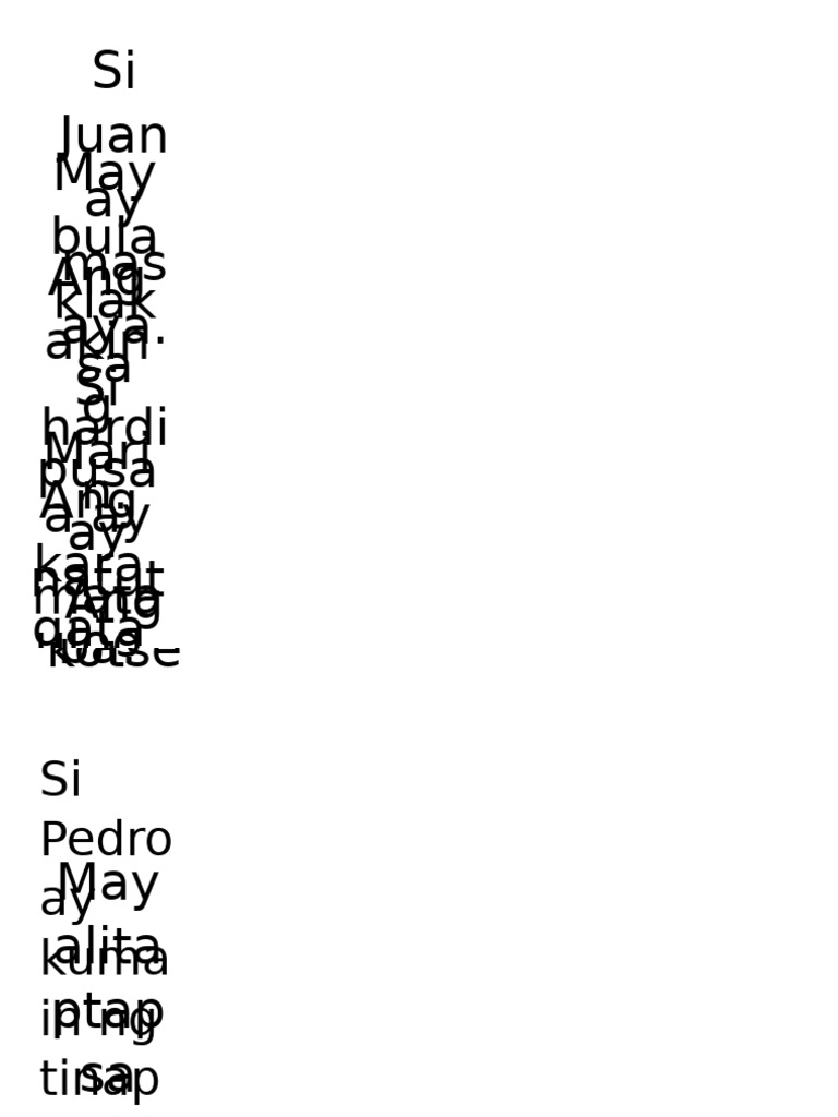 Filipino Sentences | PDF