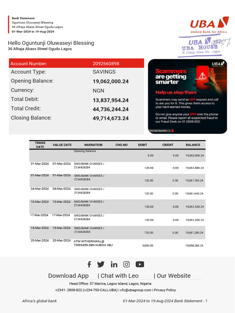 BPI Bank Certificate for Oluwaseyi Blessing | PDF | Banks | Banking ...
