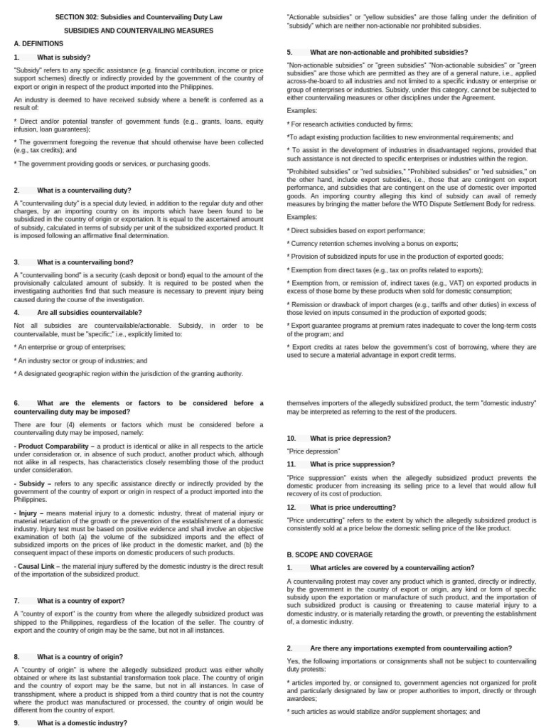 Understanding Subsidies and Countervailing Duties | PDF | Subsidy ...