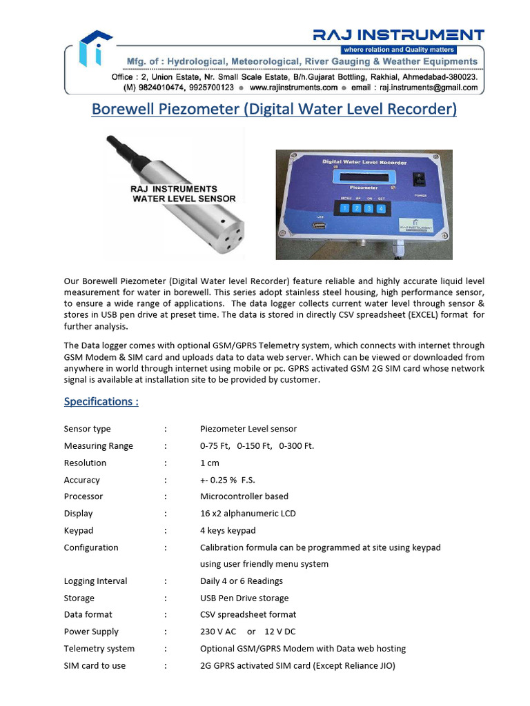 Piezometer-NEW | PDF
