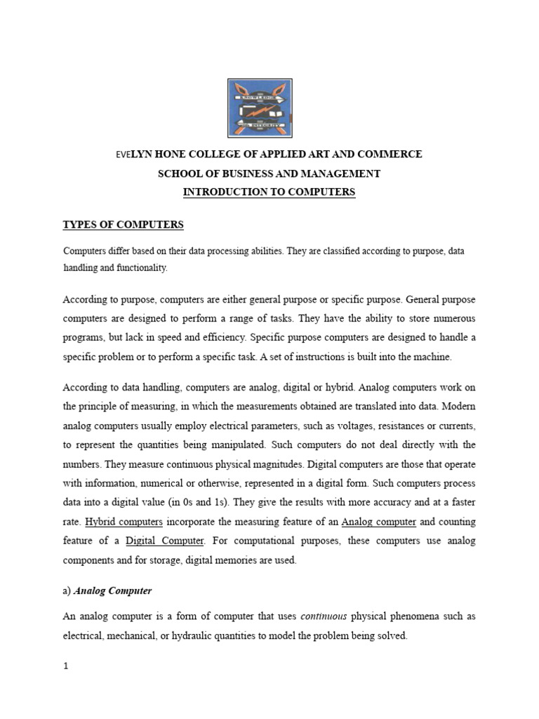 Unit 2 - Types of Computers | PDF | Read Only Memory | Computer Data Storage