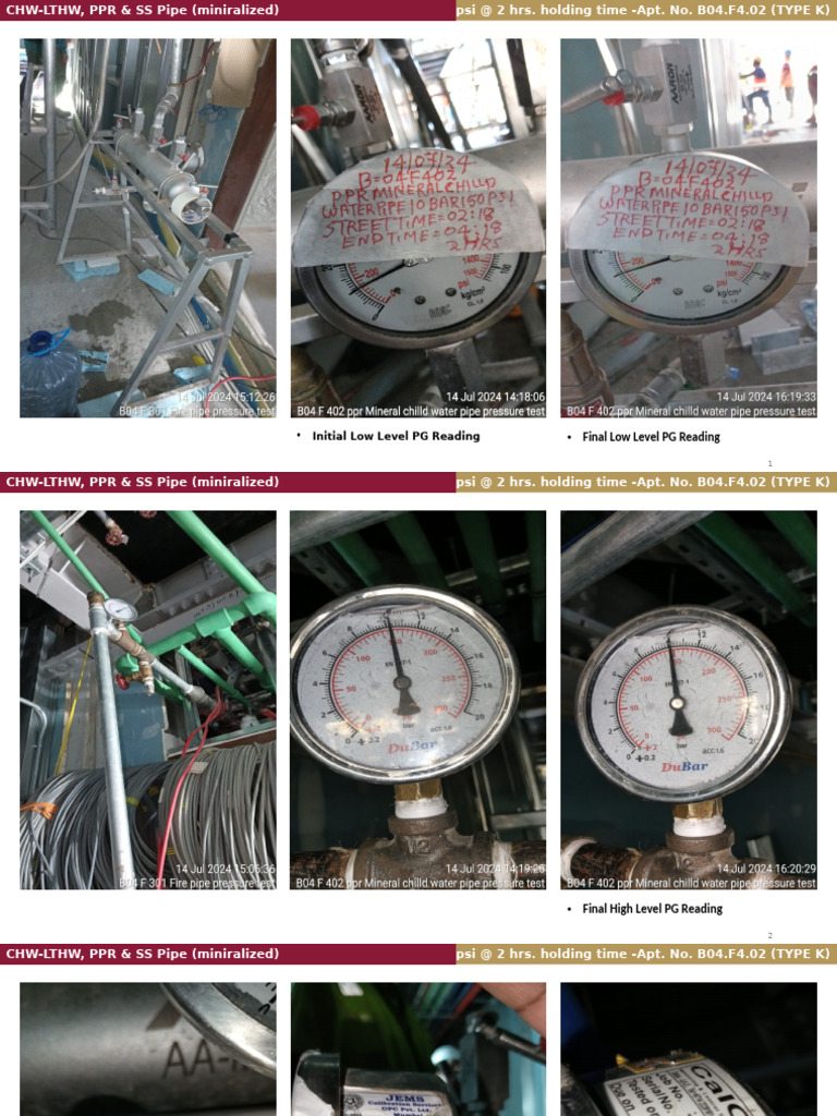 B4 F4 02 Chw Lthw Ppr And Gi Pressure Test Pdf