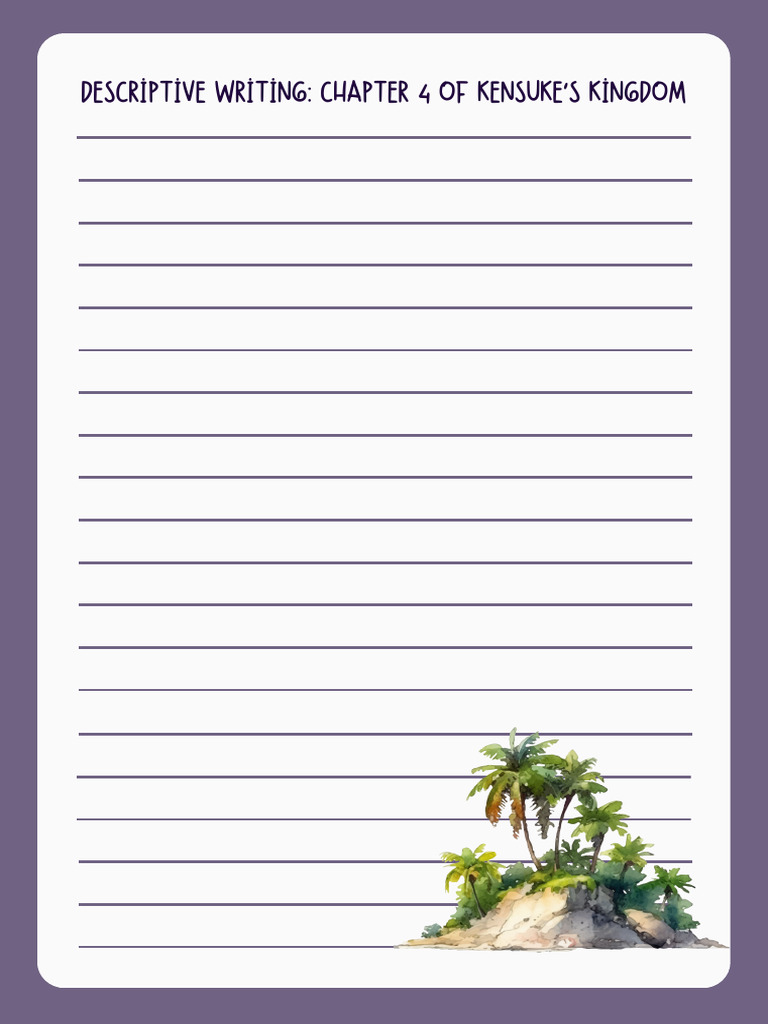 Descriptive Writing Kensuke's Kingdom | PDF
