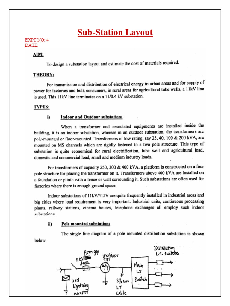 Substation Layout | PDF
