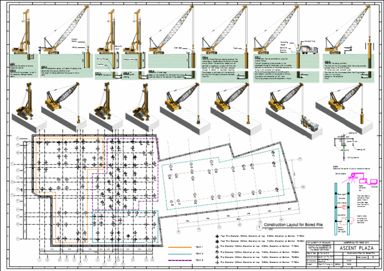 Ascent Plaza: Construction Layout For Bored Pile 1 | PDF | Deep ...