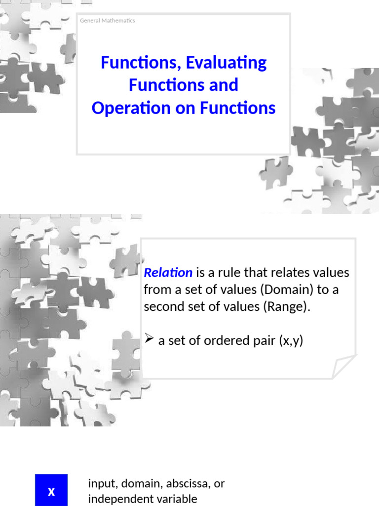LESSON 1 - FUNCTIONS AND EVALUATION OF FUNCTIONS | PDF | Function (Mathematics) | Set (Mathematics)