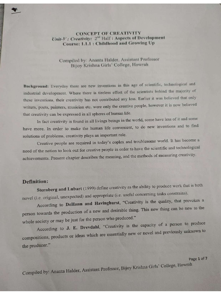 Creativity AH Sir | PDF