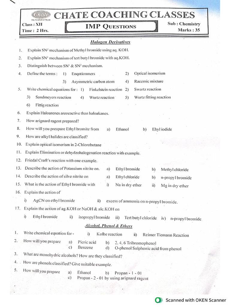 Chemistry IMP 2 | PDF