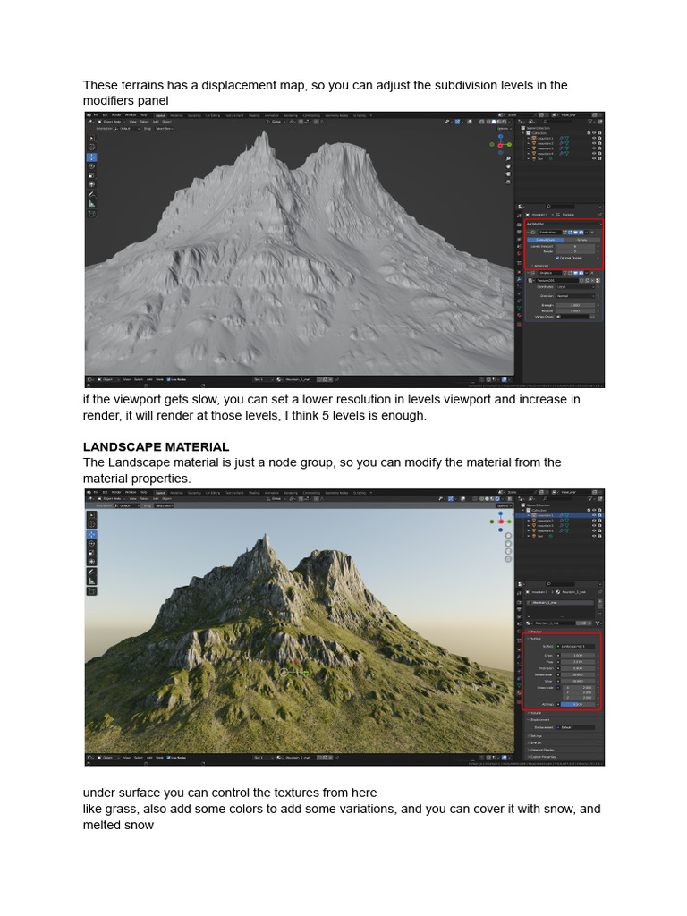 Optimize Terrain with Displacement Maps | PDF