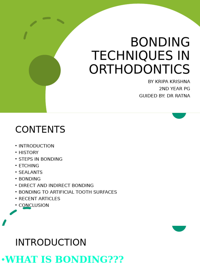Orthodontic Bonding Methods | PDF | Tooth Enamel | Adhesive
