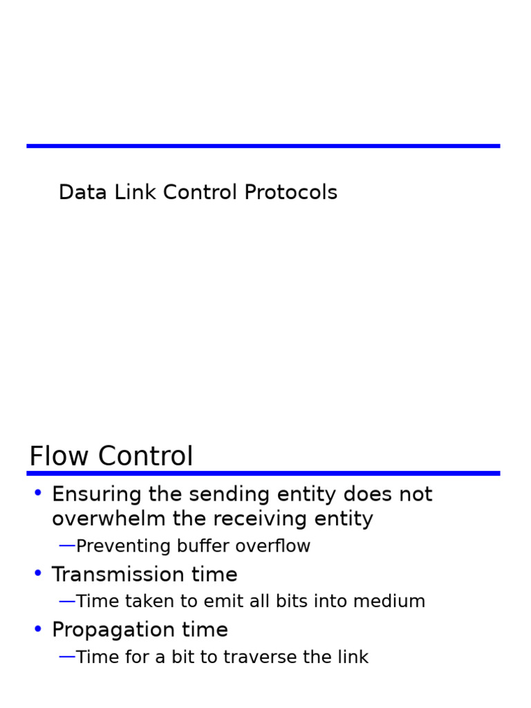 FLow and Error Control | PDF | Transmission Control Protocol ...