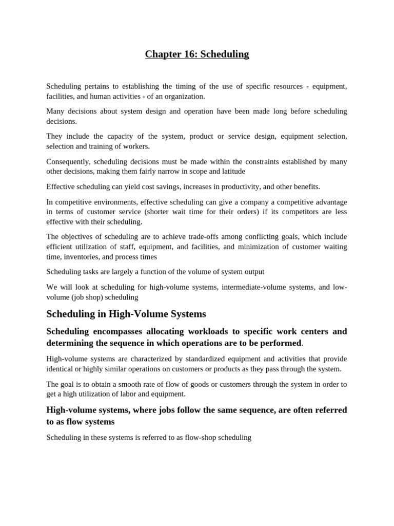 Scheduling | PDF
