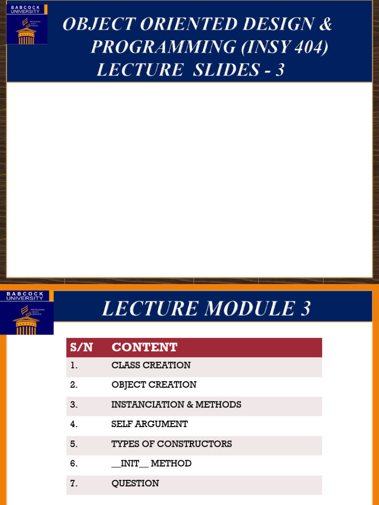 Python OOP Basics: Classes & Constructors | PDF | Programming | Constructor (Object Oriented ...