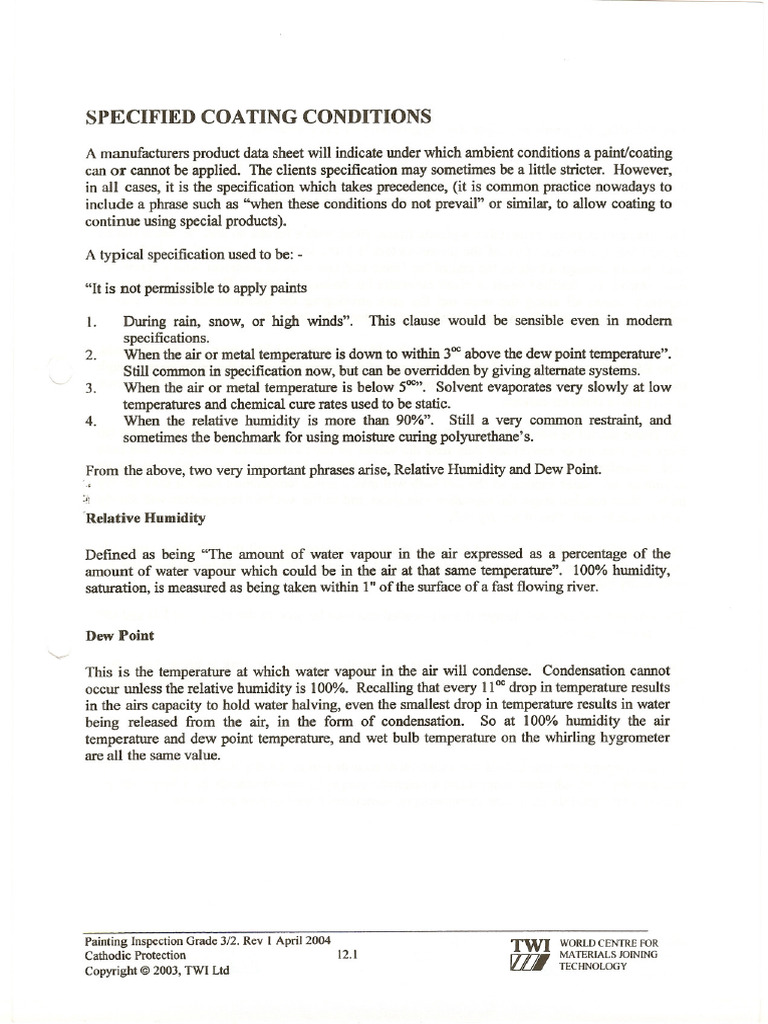 12 - Specified Coating Condition - Ch-12 | PDF | Anode | Humidity