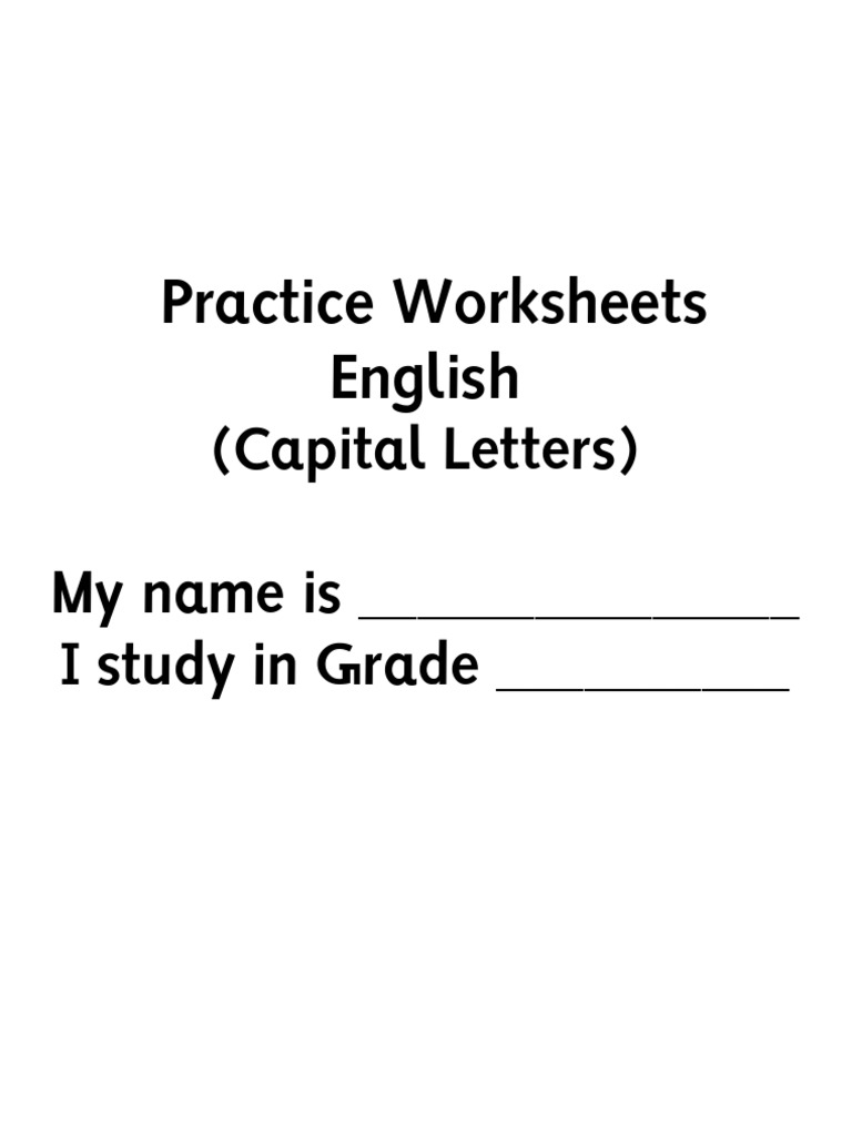 English - Level 1 (Capital Letters) | PDF