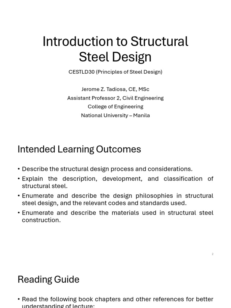 01 Introduction To Structural Steel Design | PDF | Strength Of ...