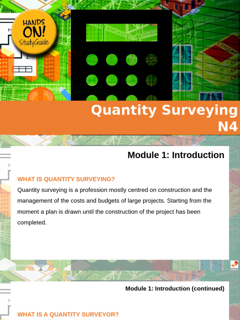 N4 Quantity Surveying | PDF | Surveying