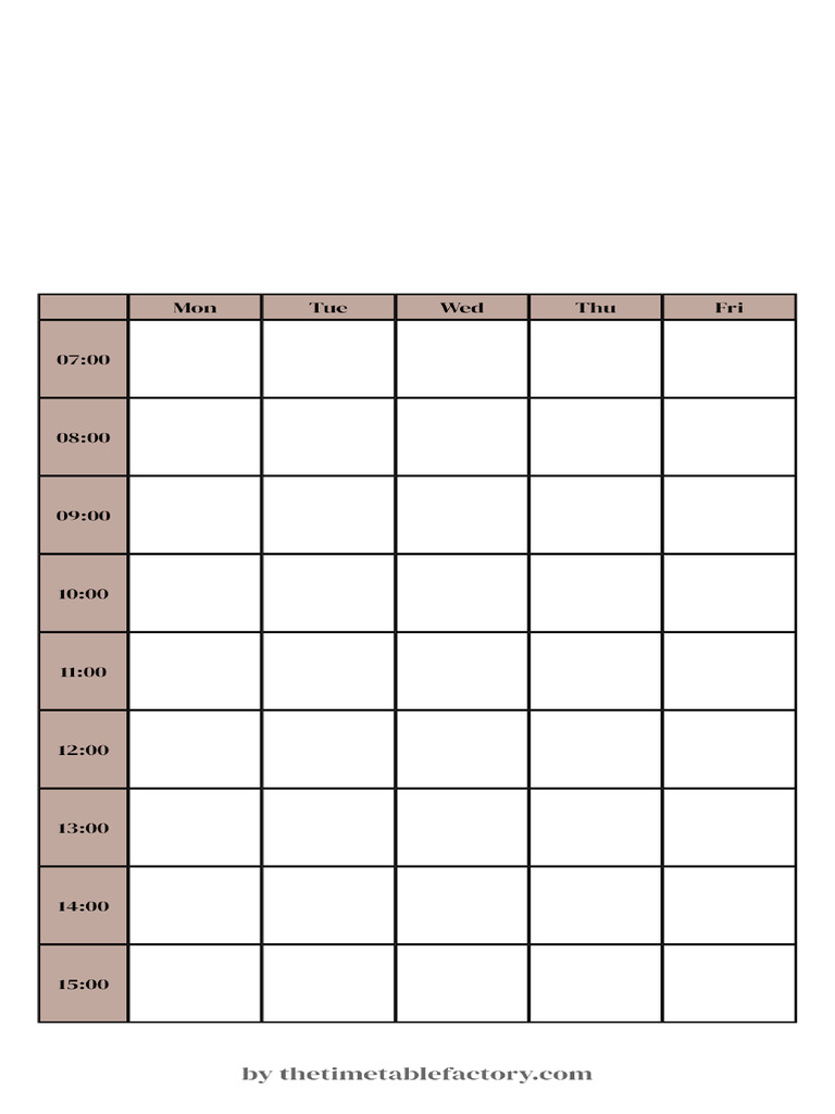 Timetable | PDF