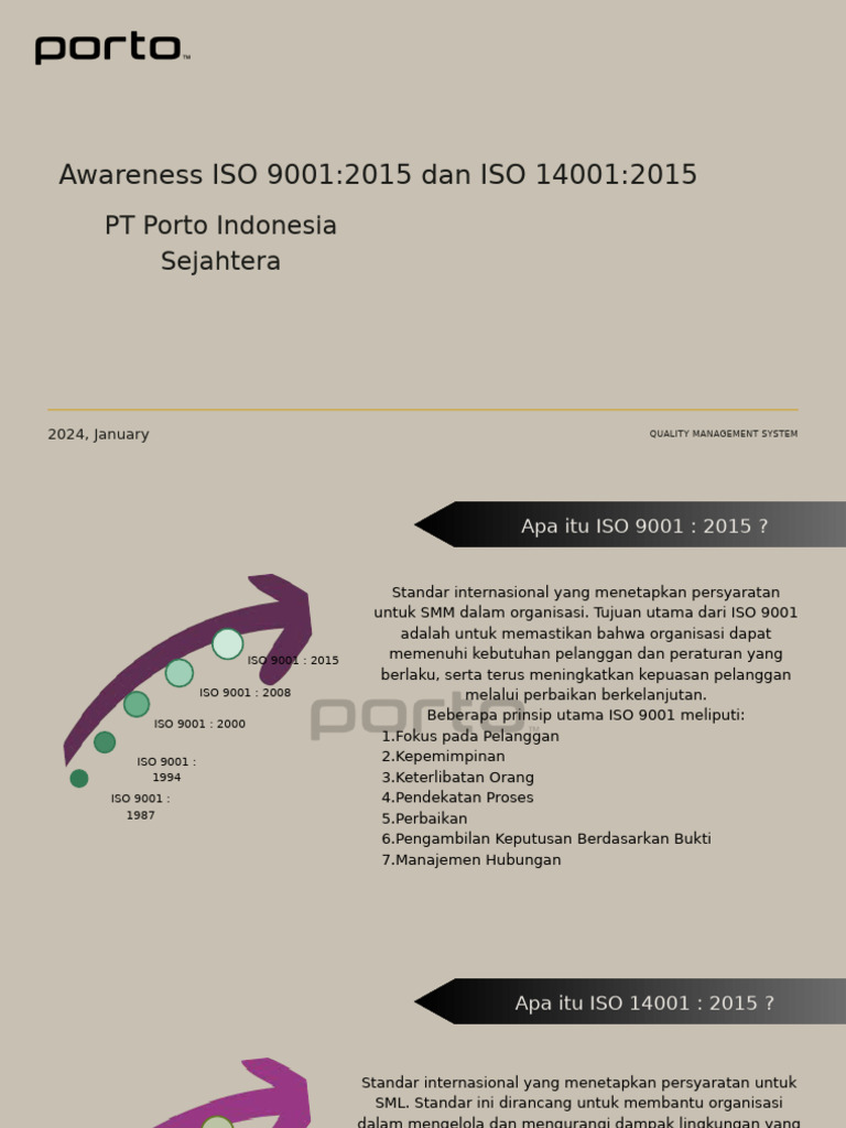Awareness ISO 90012015 dan ISO 140012015 | PDF