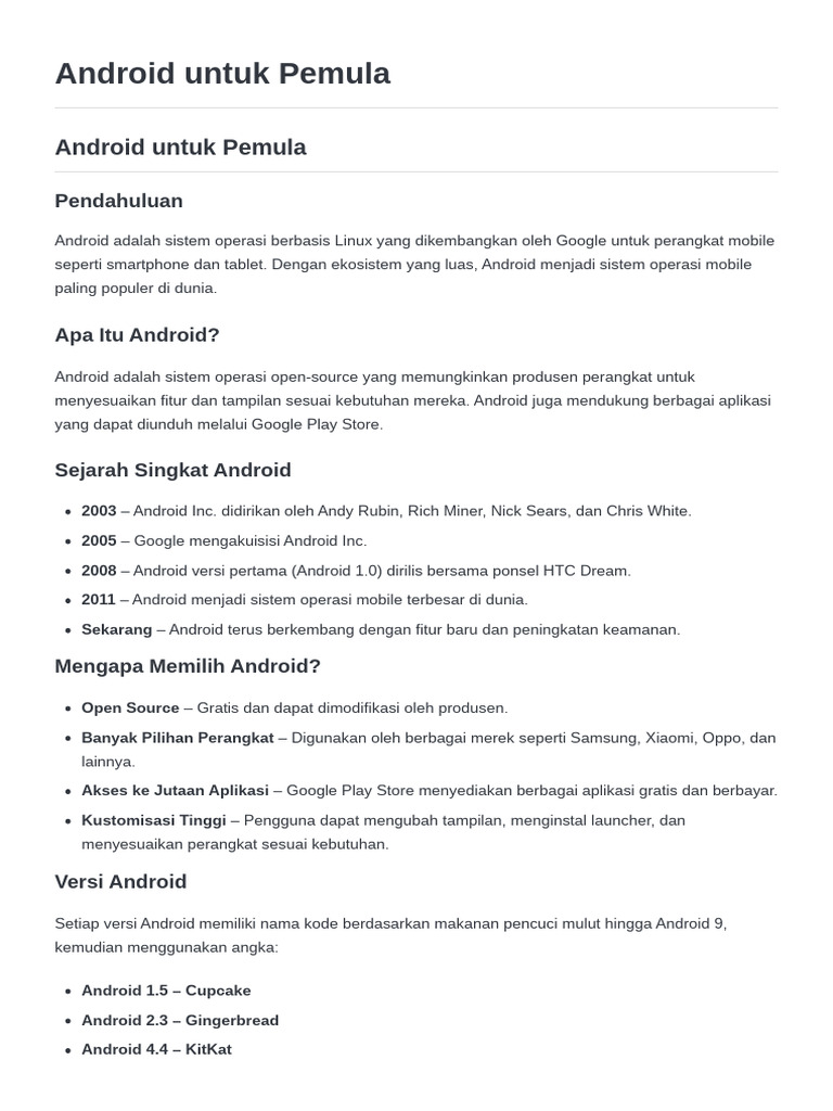 Android Untuk Pemula | PDF
