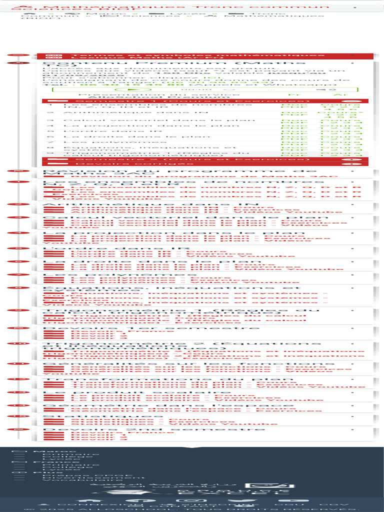 Mathématiques Tronc Commun BIOF Maroc | PDF | Mathématiques | Algèbre