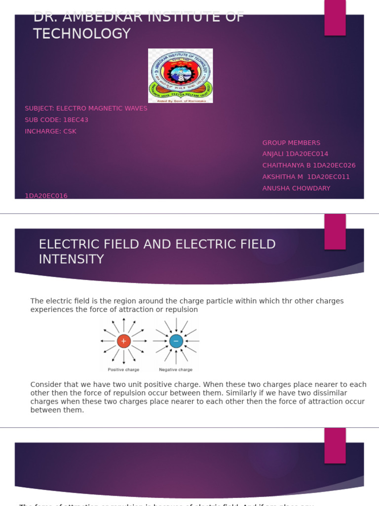 Electric Field and Its Applications | PDF | Electric Field | Force
